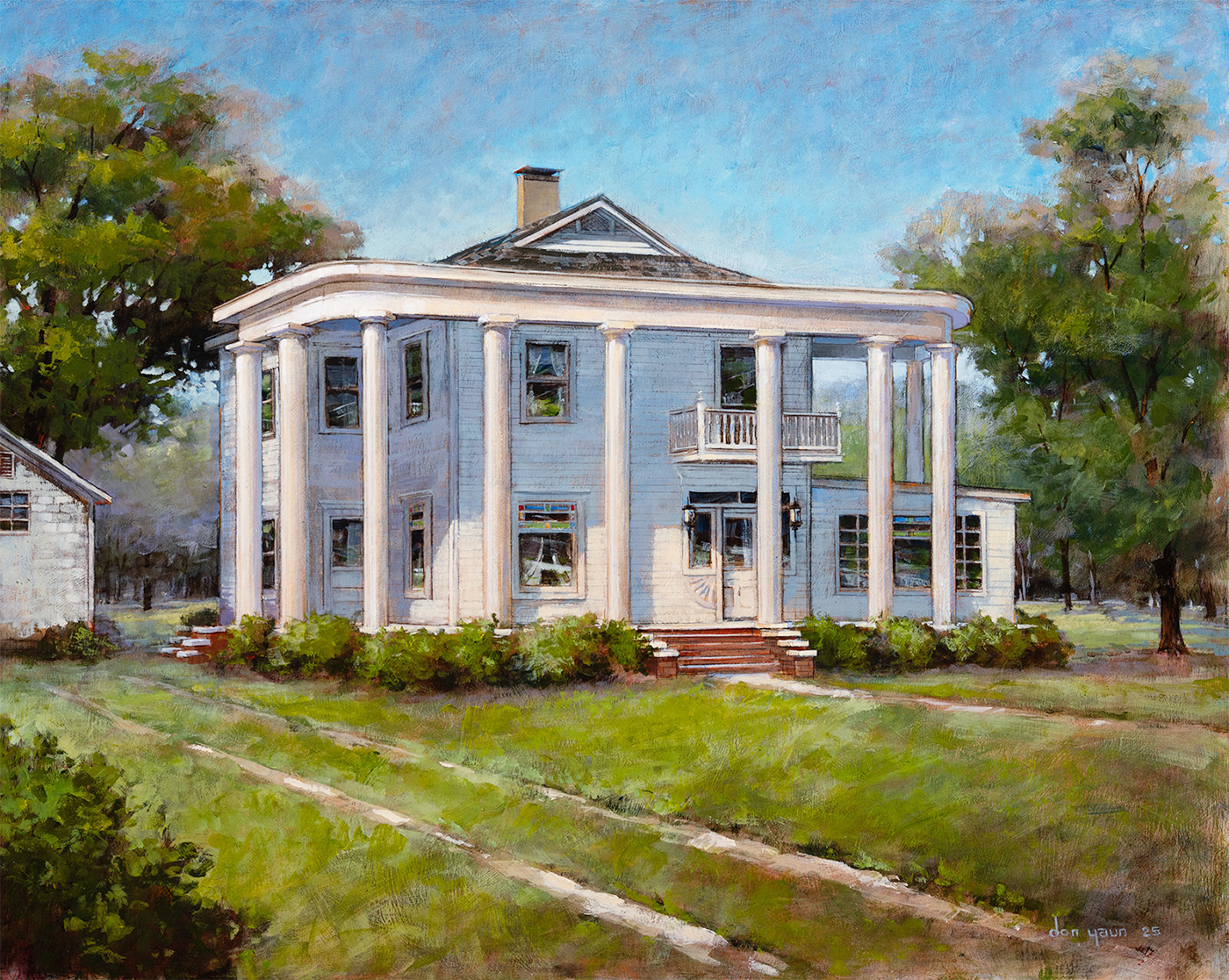 Historical Dr. Samuel Martin Home Painting - Don Yaun Art
